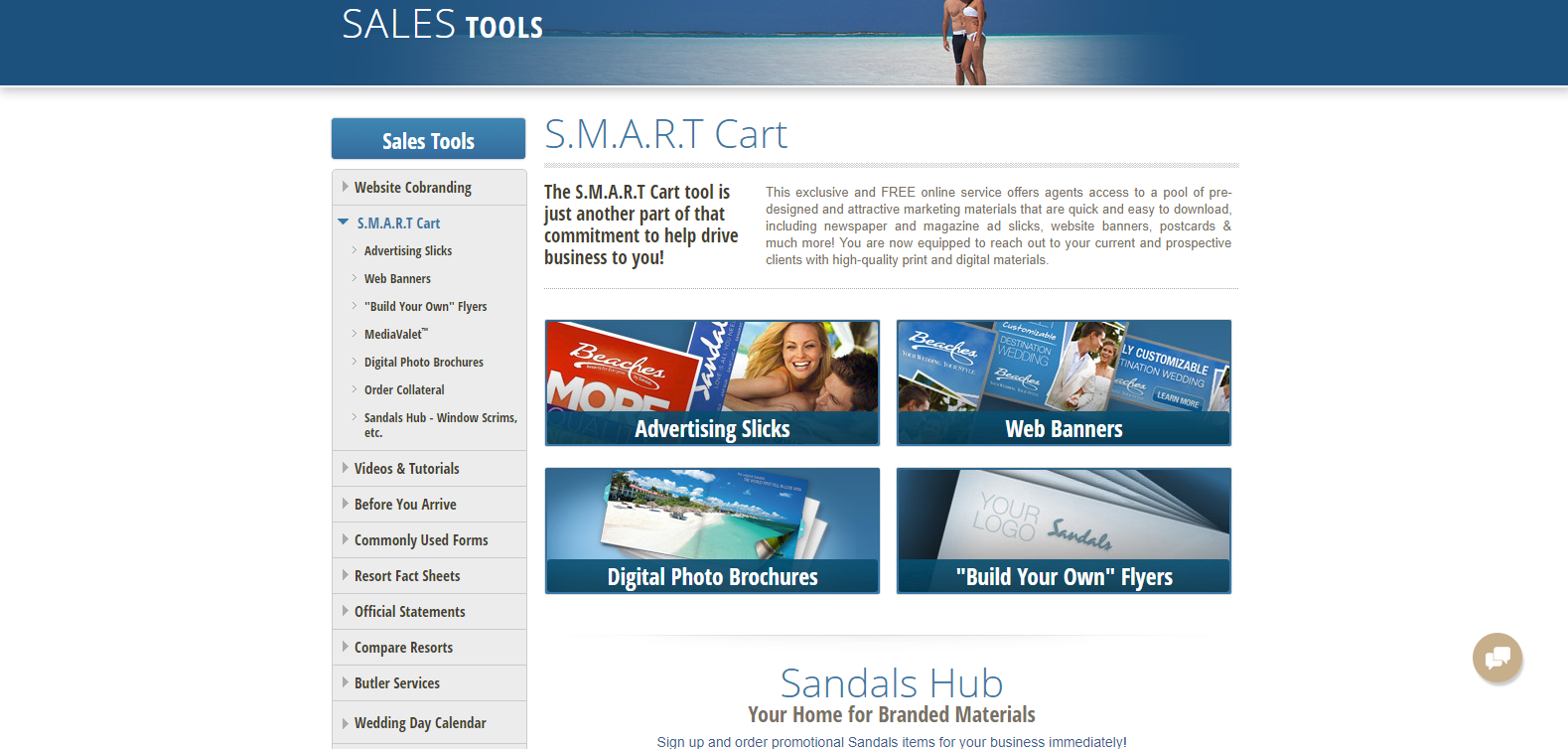 Sandals screenshot marketing - Travel Agent Diary